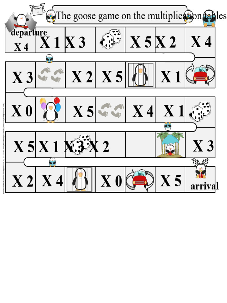 2 Goose Games The Multiplication Tables Aliaslili | PDF