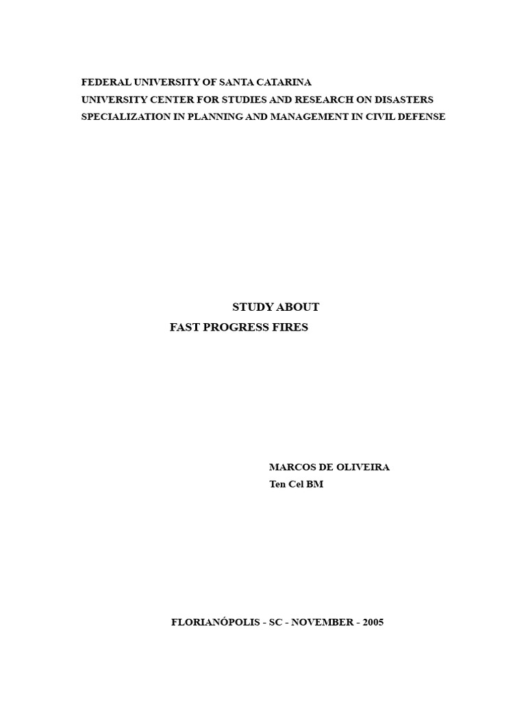 Study On Fast-Progress Fires PDF | PDF | Fires | Combustion