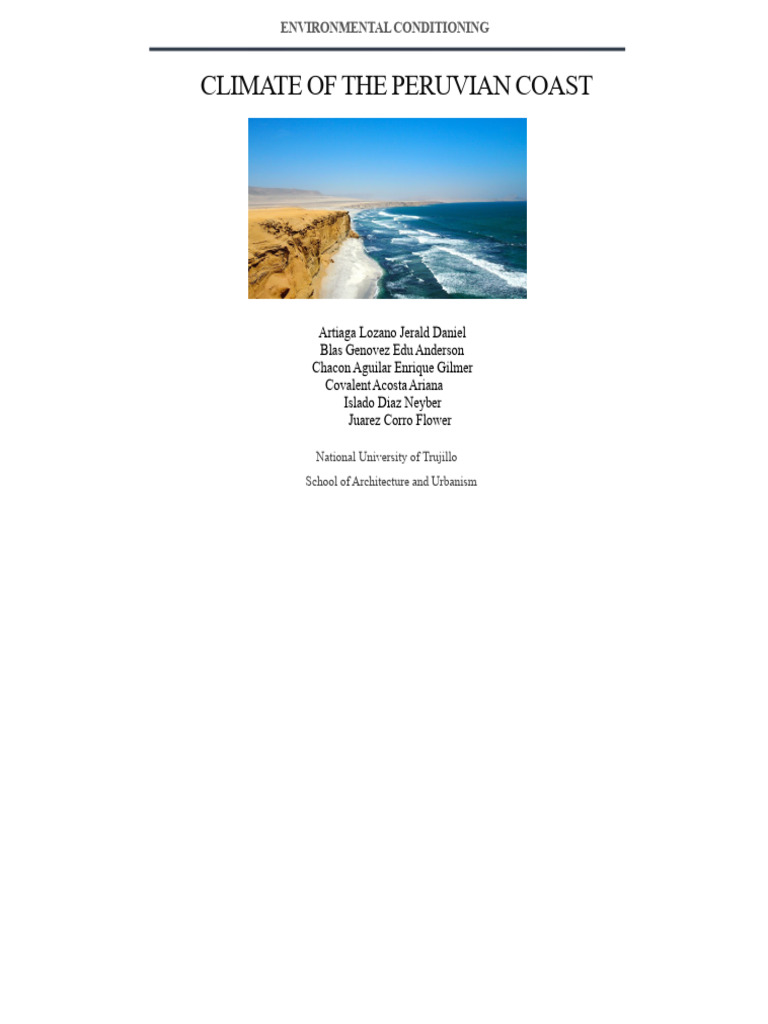 Climate of The Peruvian Coast | PDF | Subtropics | Climate