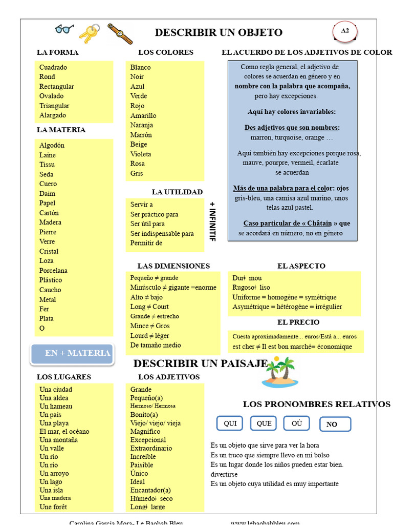 Descripción de Objetos y Paisajes | PDF | Color