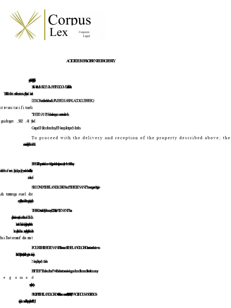 Deed of Delivery of Leased Property | PDF | Land Law | Factor Income ...
