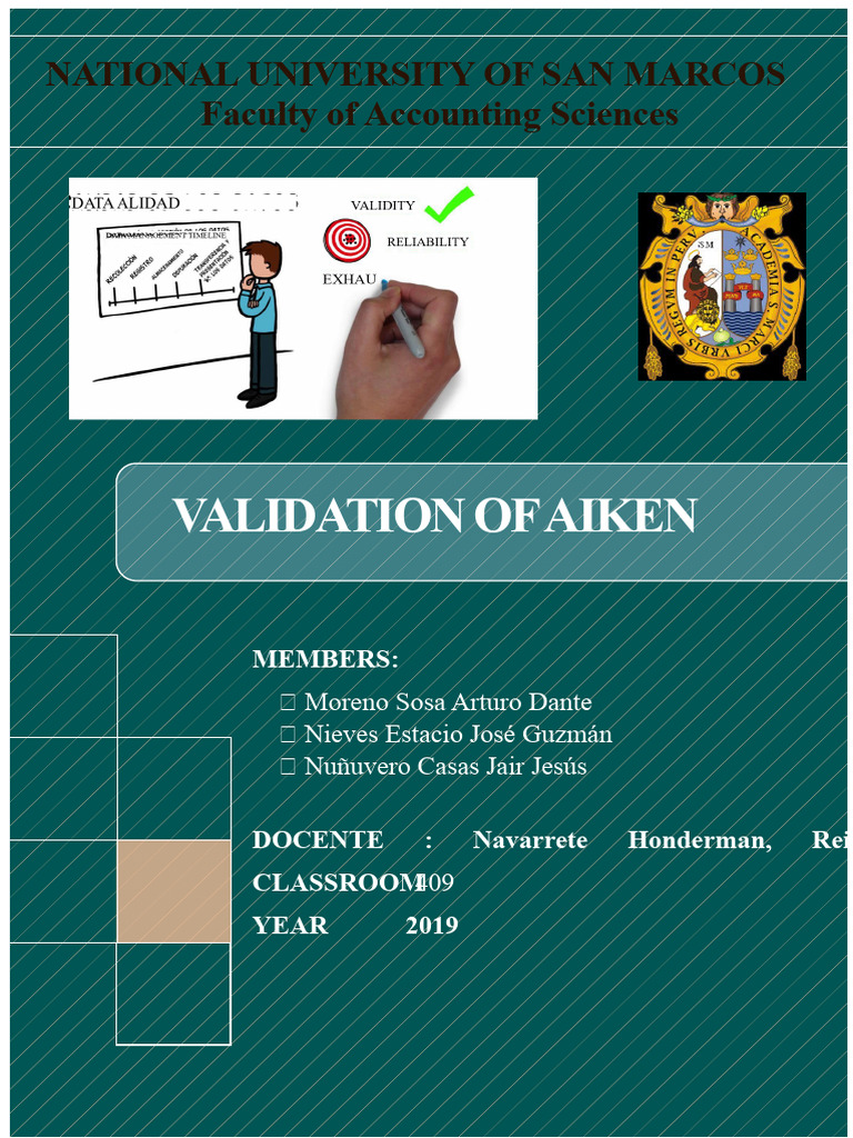 V DE AIKEN.docx | PDF | Validity (Statistics) | Experience