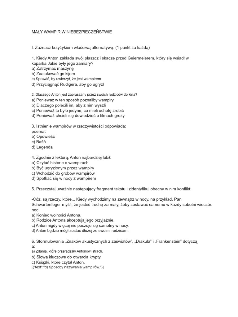 Mały Wampir W Niebezpieczeństwie | PDF