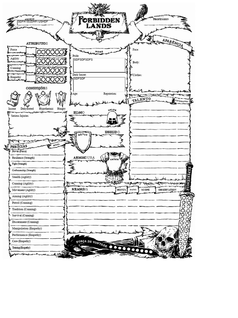 Forbidden Lands - en-US - Sheet | PDF
