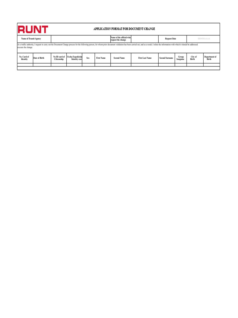Document Change Request | PDF