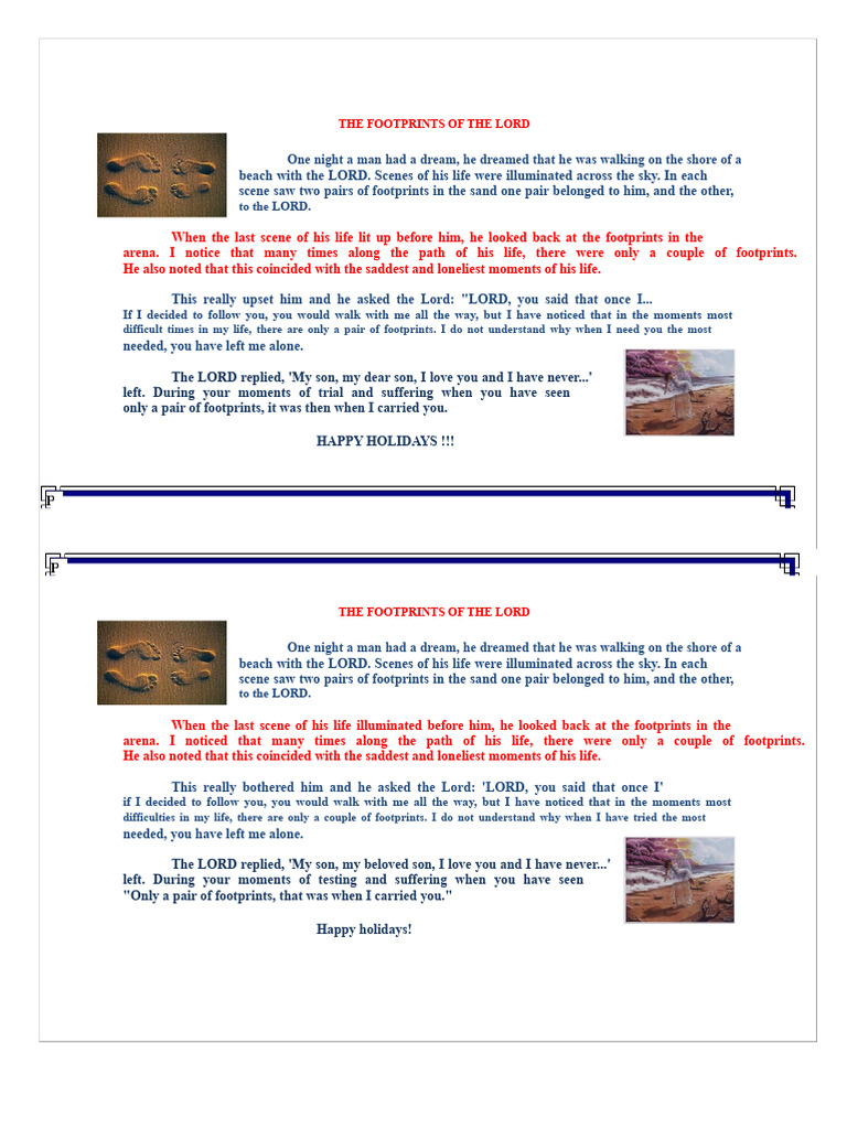 THE FOOTSTEPS OF THE LORD | PDF