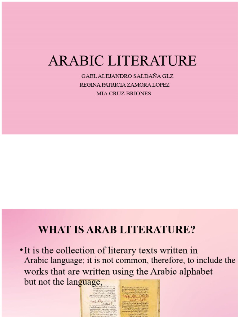 Overview of Arabic Literature | PDF