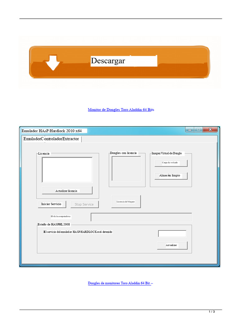 Toro Aladdin Dongles Monitor 64 Bit PDF | PDF | Computación de 64 bits ...