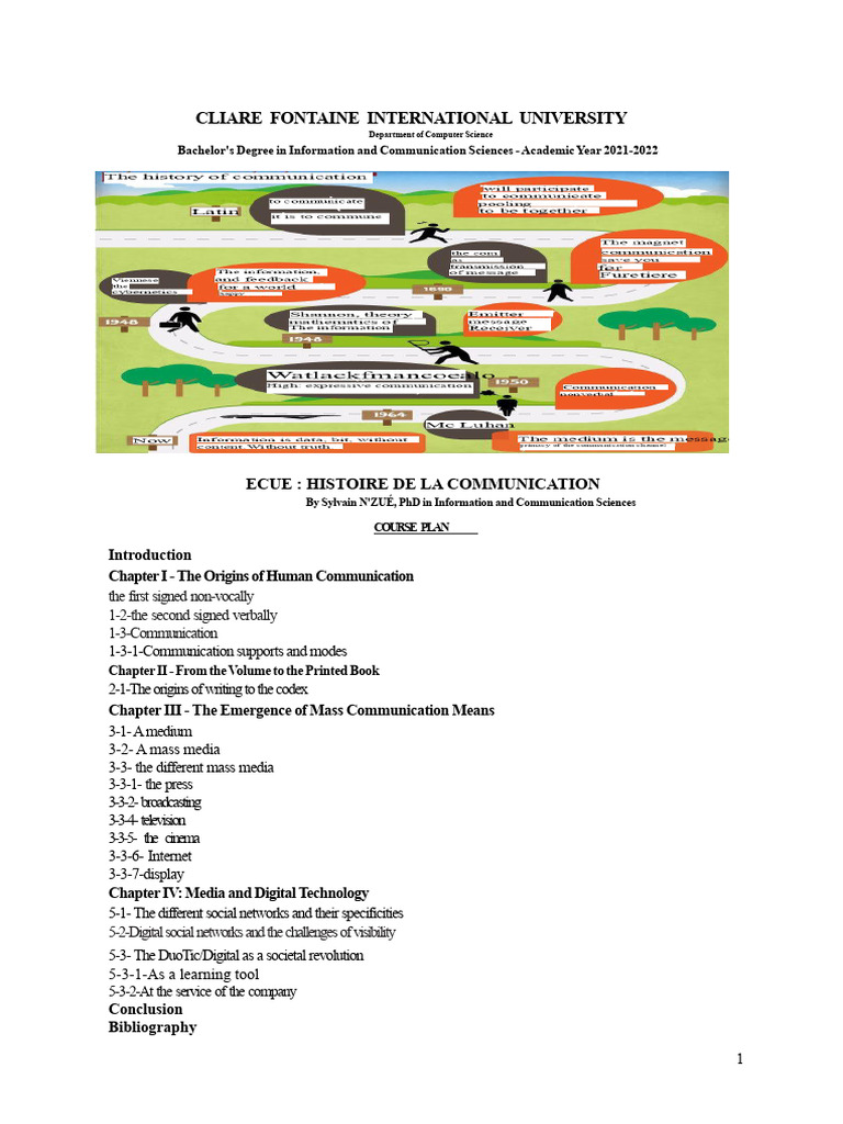 History of Communication Course 1 | PDF | Printing