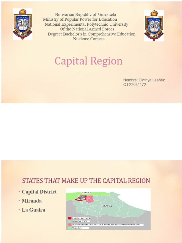 Presentation of Capital Region | PDF | Venezuela