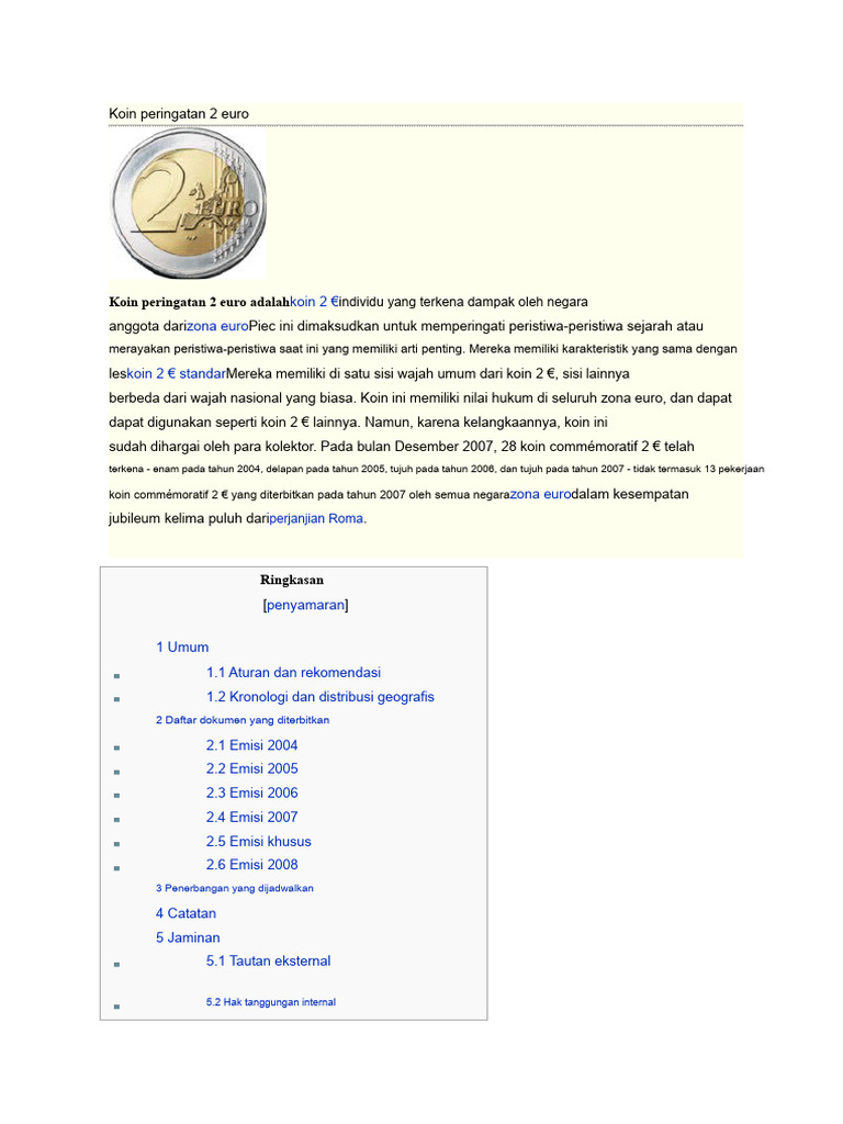 Koin Peringatan 2 Euro | PDF