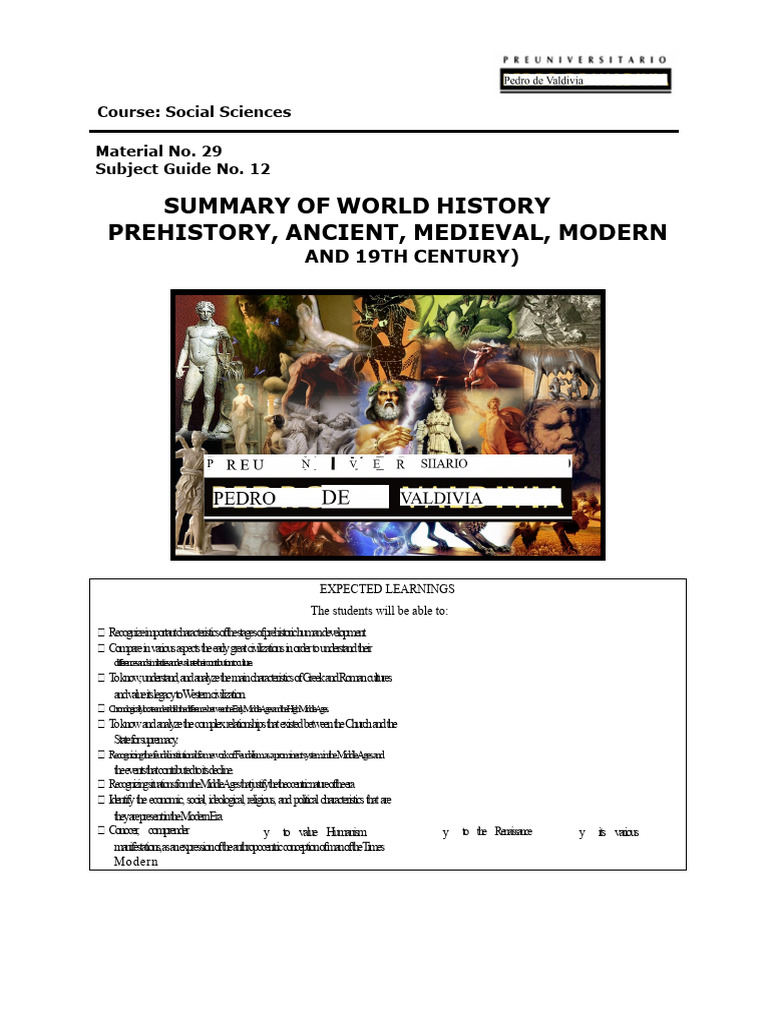 World History Overview: Prehistory to 19th Century | PDF | Roman Empire ...