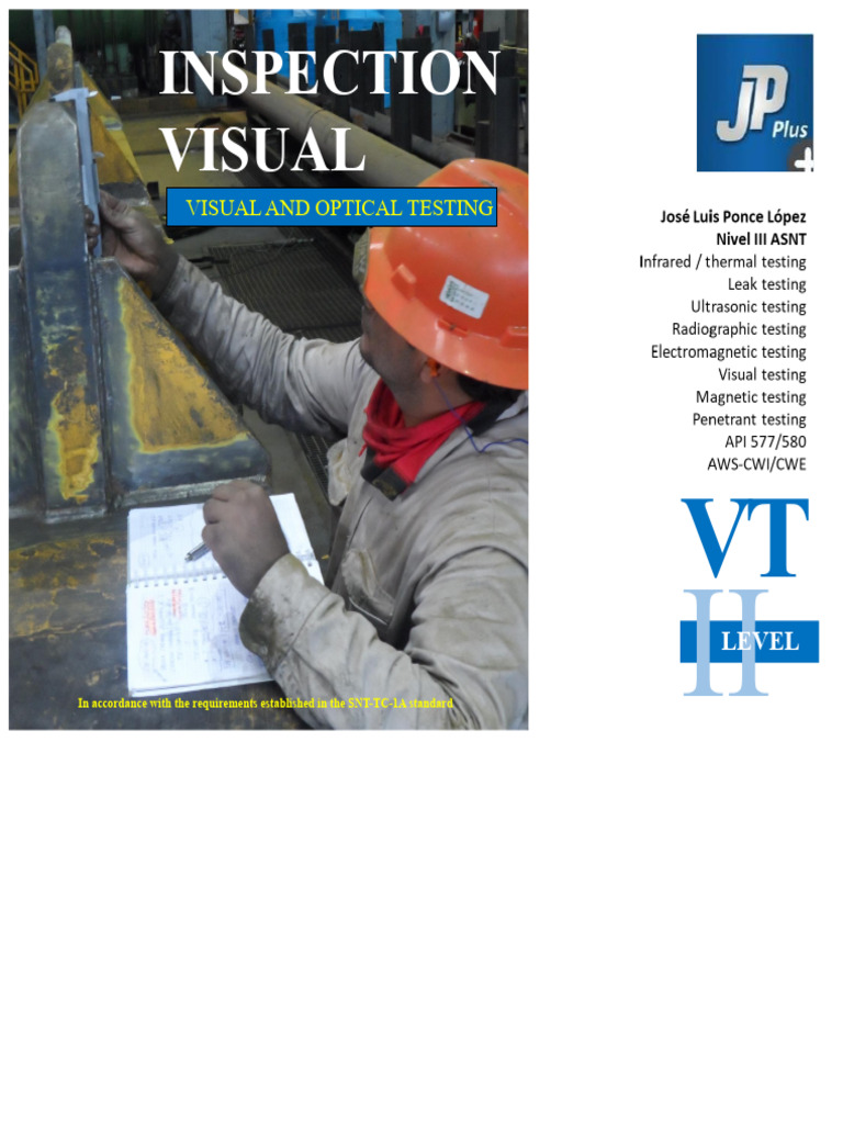 Visual Inspection Course Manual Level I and II | PDF | Light ...