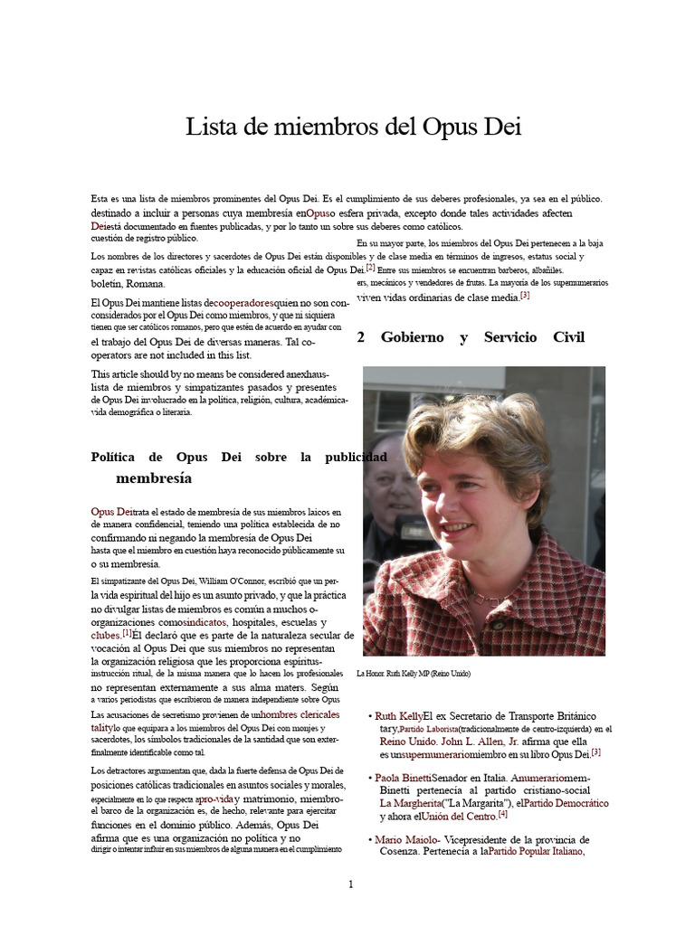 Lista de miembros de Opus Dei | PDF | Licencia Creative Commons | Francisco franco