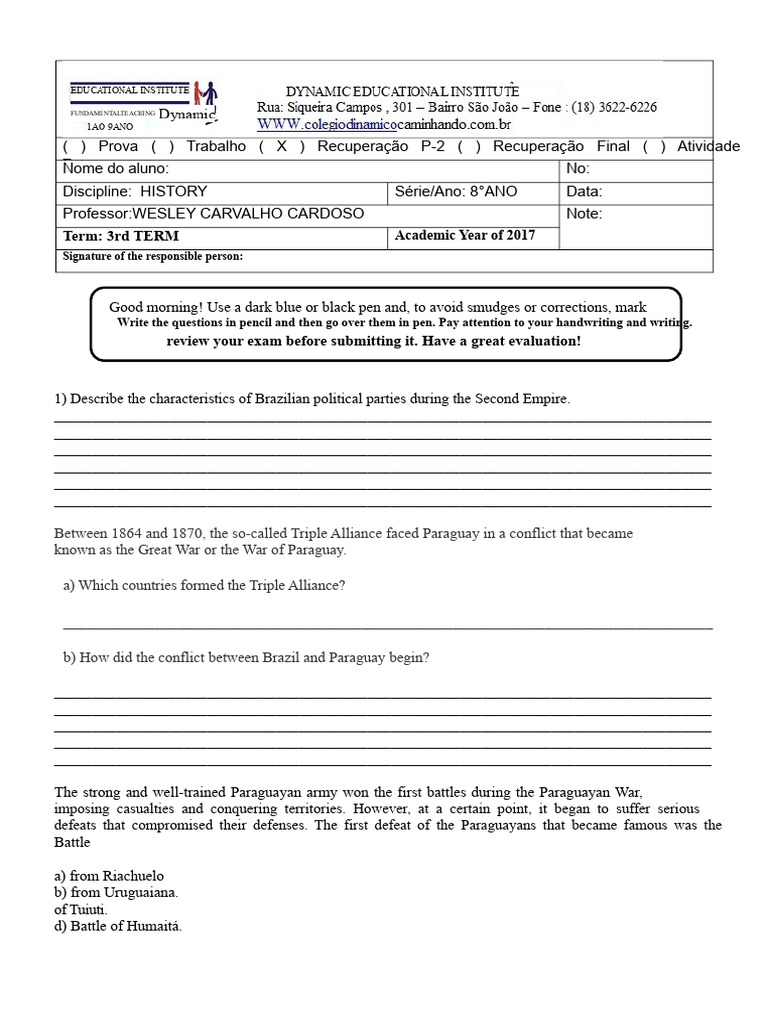 Recovery of History 8th Grade Foreign Policy in The Second Reign ...
