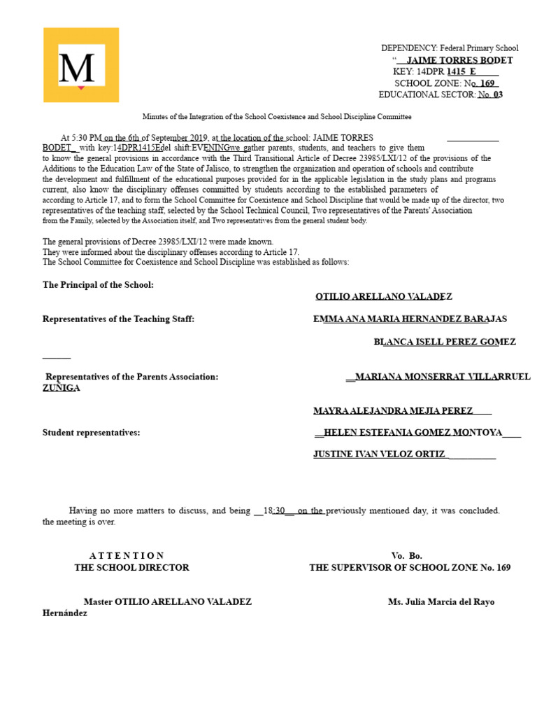 Committee and Discipline Minutes | PDF