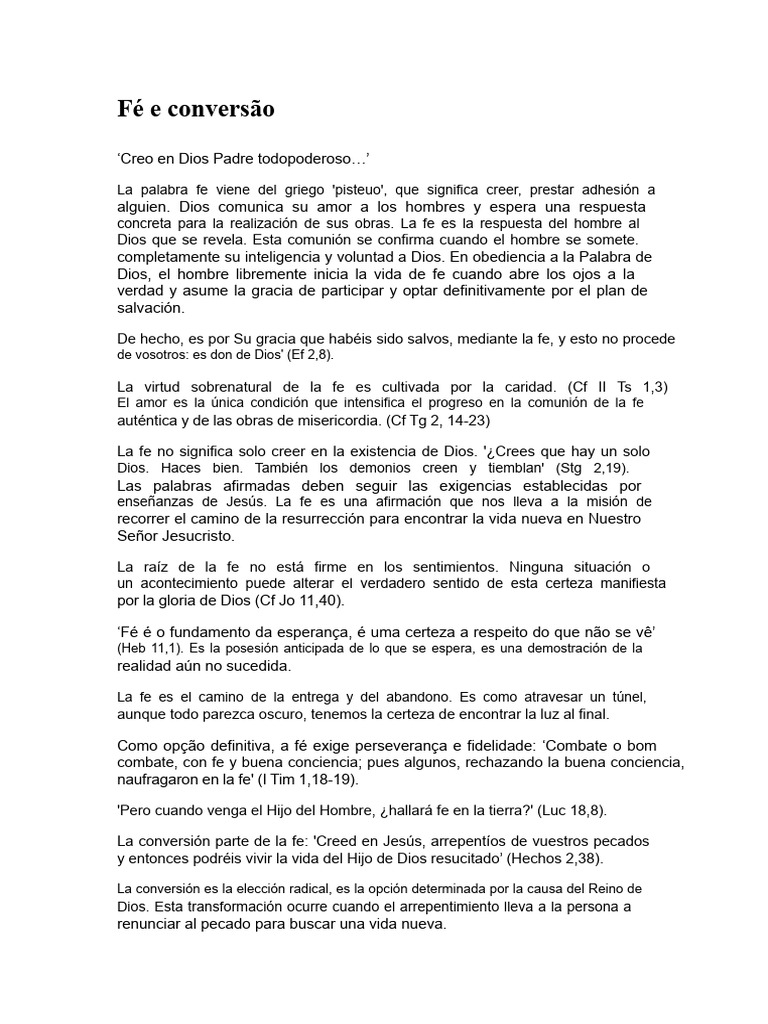 Fe y conversión.pdf | PDF | Fe | Jesús