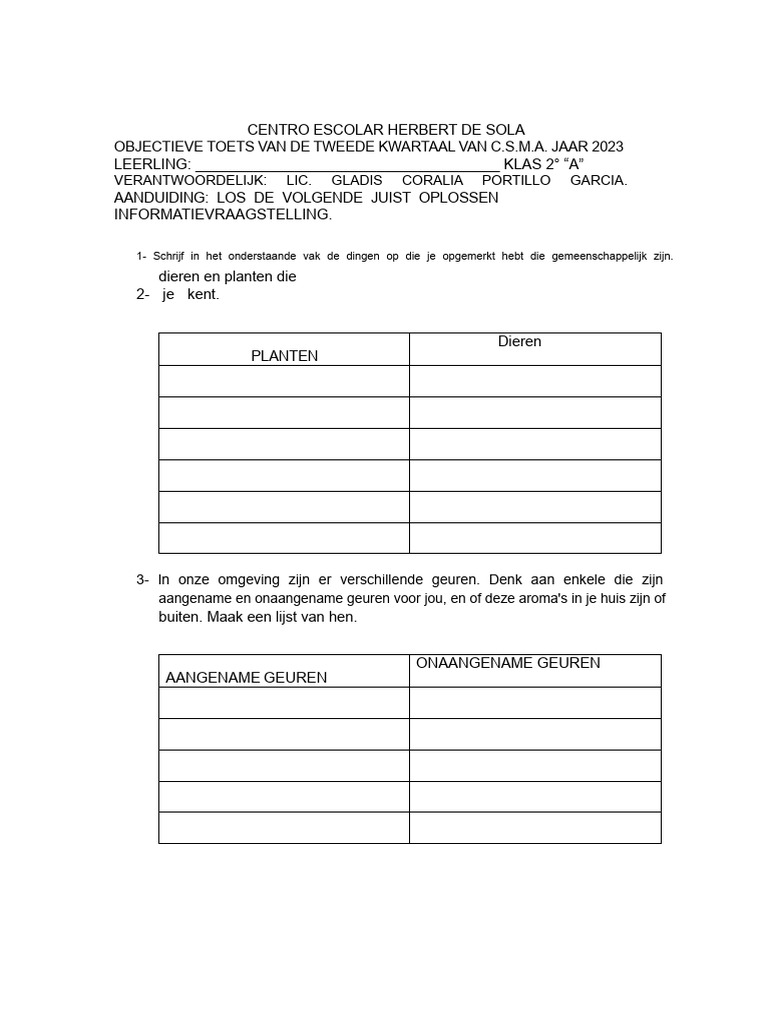 Objectieve Toets 2e Trimester Van Wetenschap, Sociale en Morele Vakken ...