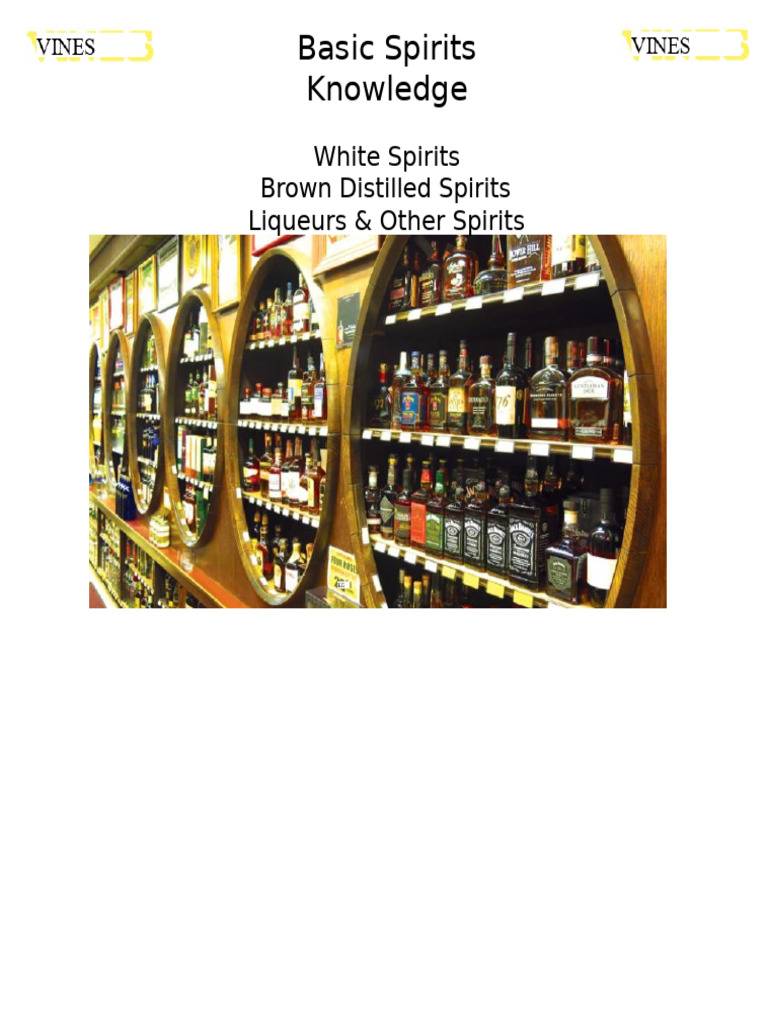 Basic Spirits Knowledge - Vines | PDF | Whisky | Scotch Whisky
