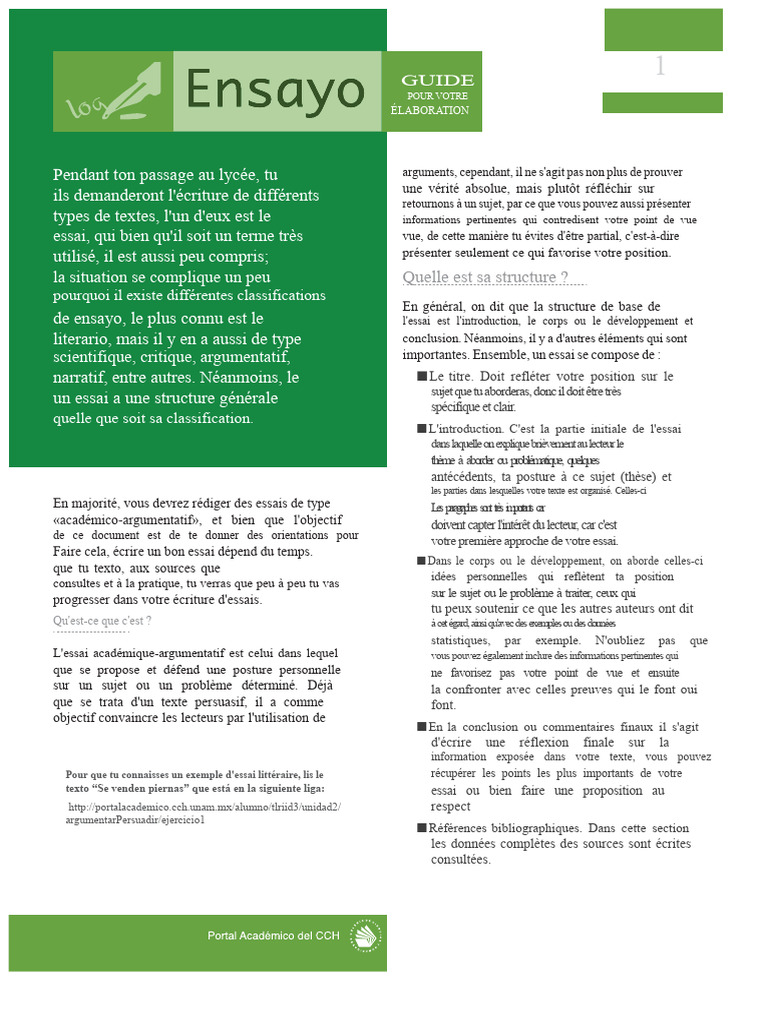 Guide pour rédiger un essai argumentatif | PDF | Dissertations