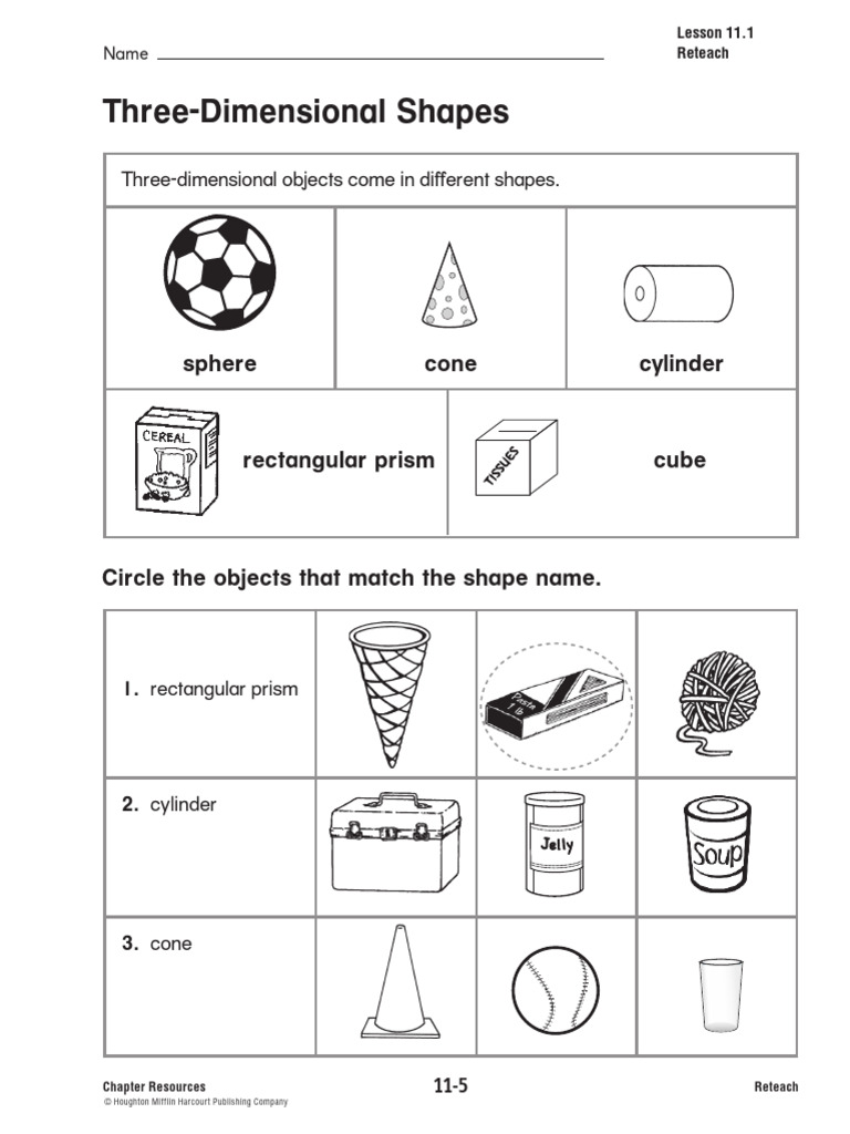 Three-Dimensional Shapes Activities | PDF | Rectangle | Shape