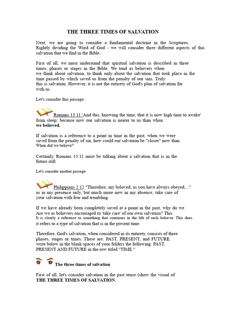 Understanding Three Phases of Salvation | PDF | Salvation | Grace In ...