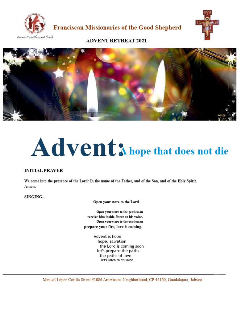 Advent Retreat 2021 MFBP | PDF | Advent | Second Coming
