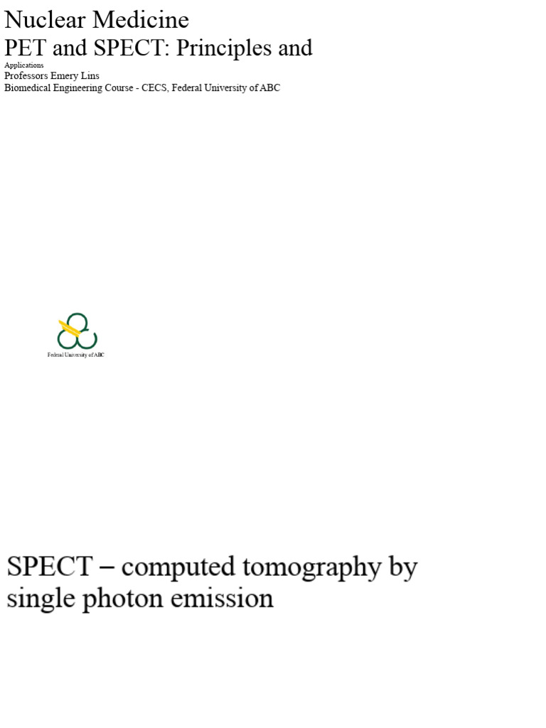 Class_PET_SPECT.pdf | PDF | Positron Emission Tomography | Nuclear Medicine