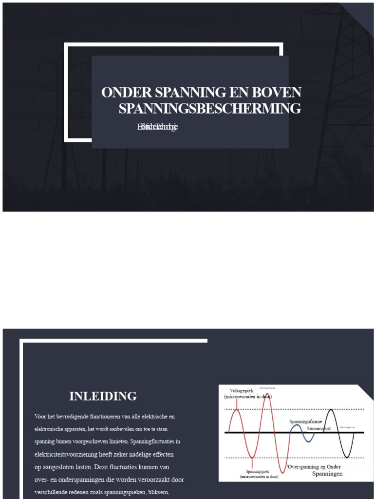 Onder Spanning en Overspanning Bescherming | PDF
