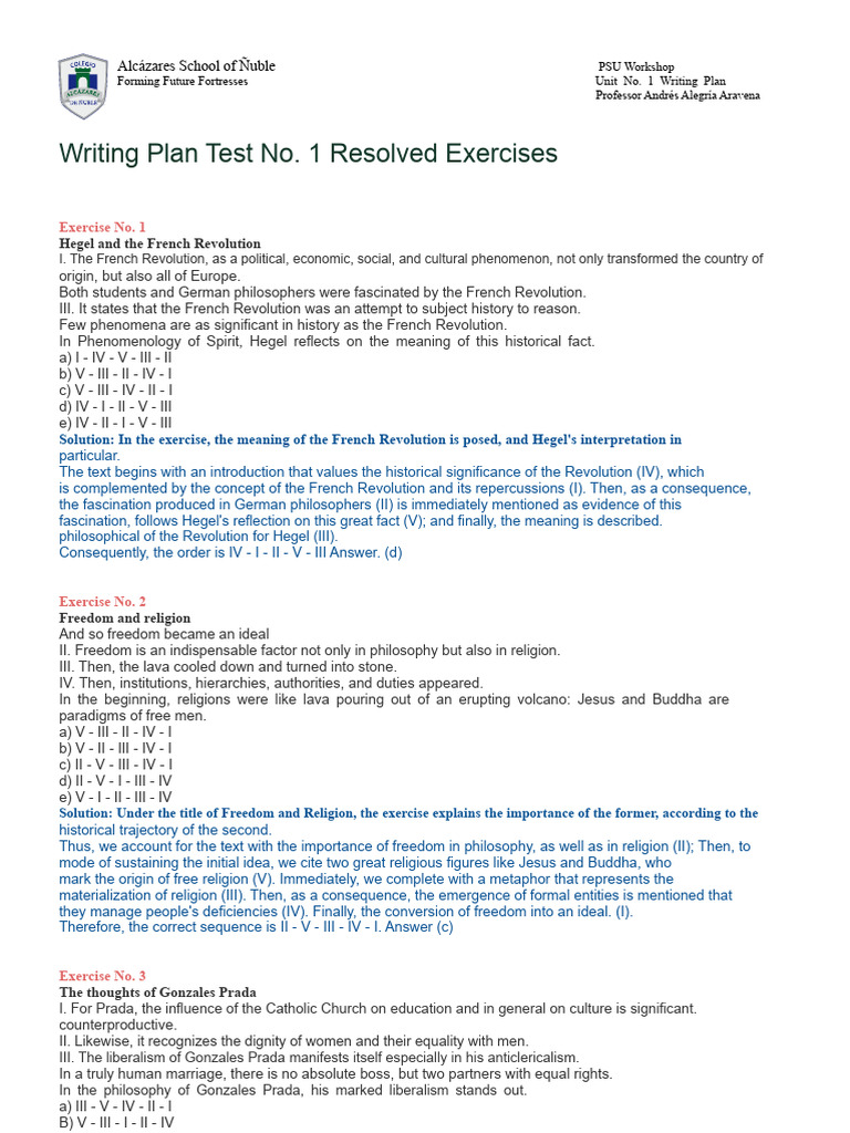 Drafting Plan Test No. 1 Solved Exercises | PDF | Georg Wilhelm ...