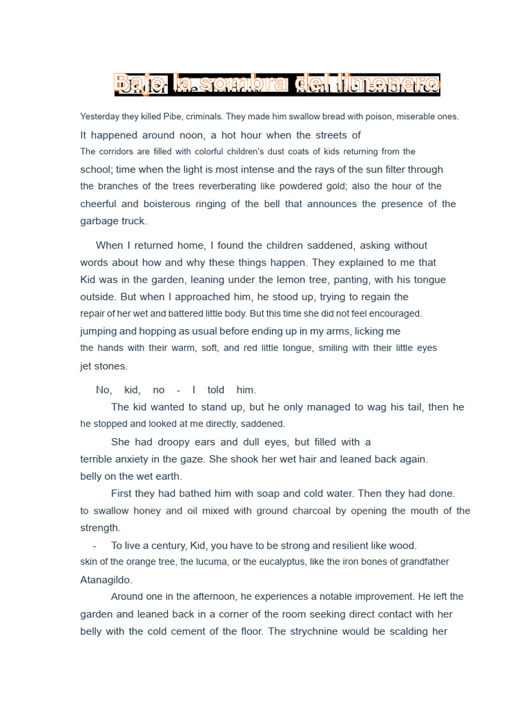 Under The Shadow of The Lemon Tree | PDF