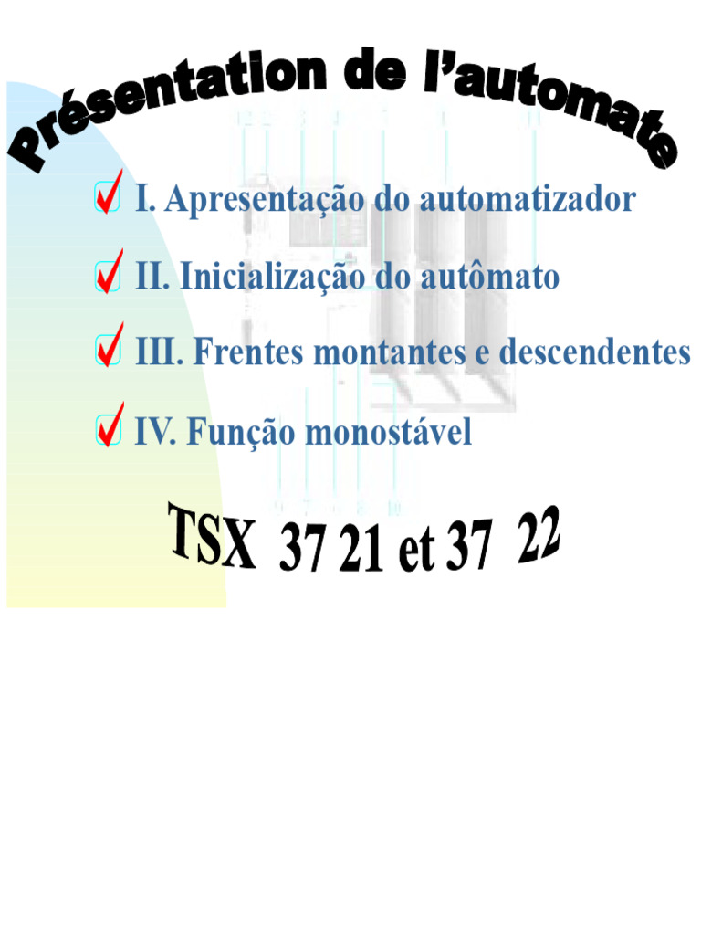 Guia Completo do Autômato TSX 37-22 | PDF | Armazenamento de dados de ...