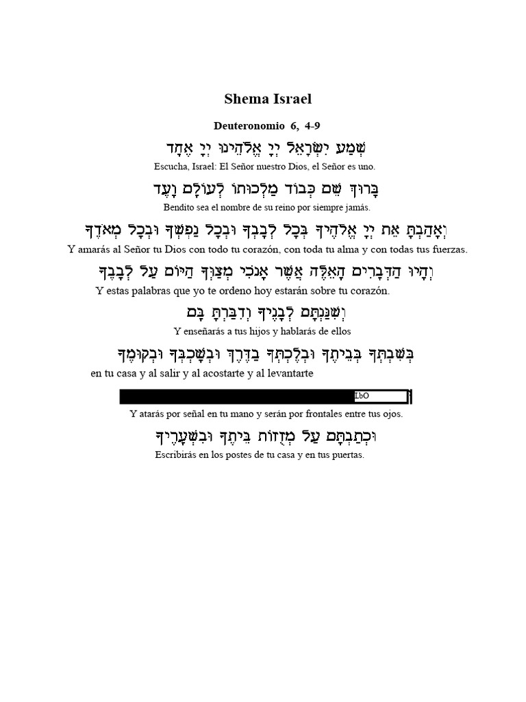 Shema Israel: Amor y Enseñanza a Dios | PDF