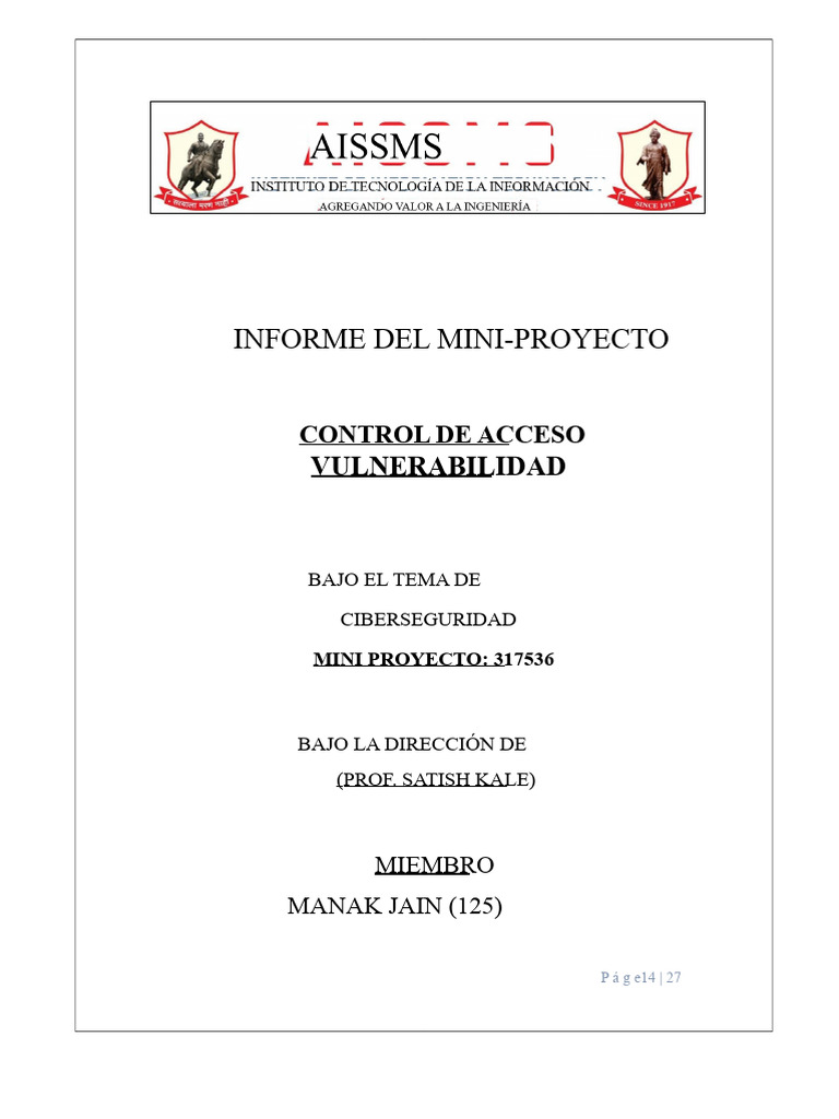 Proyecto Mini de Ciberseguridad - MANAK | PDF | Contraseña | Autenticación