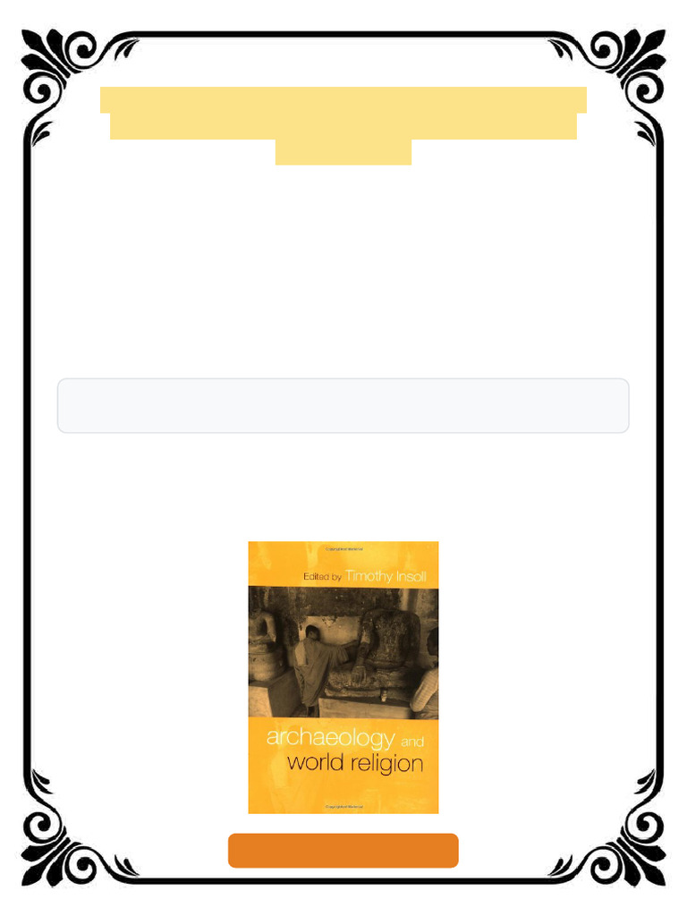 Archaeology and World Religion 1st Edition Timothy Insoll ebook Kindle ...