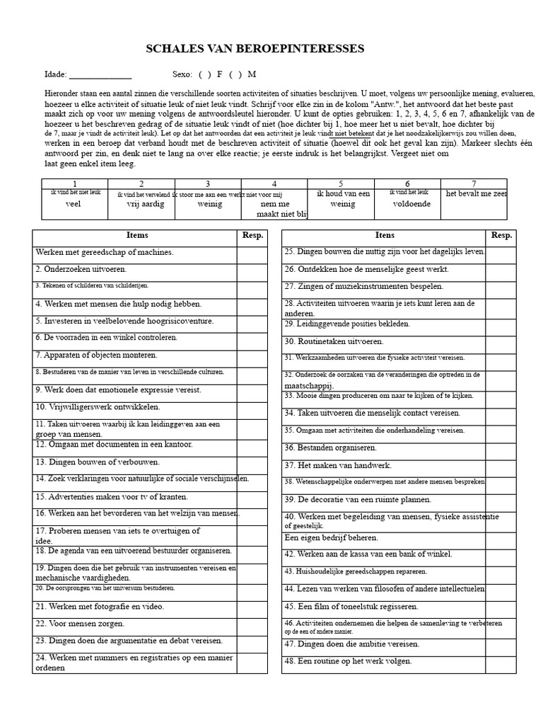RIASEC+-+Test 3 | PDF