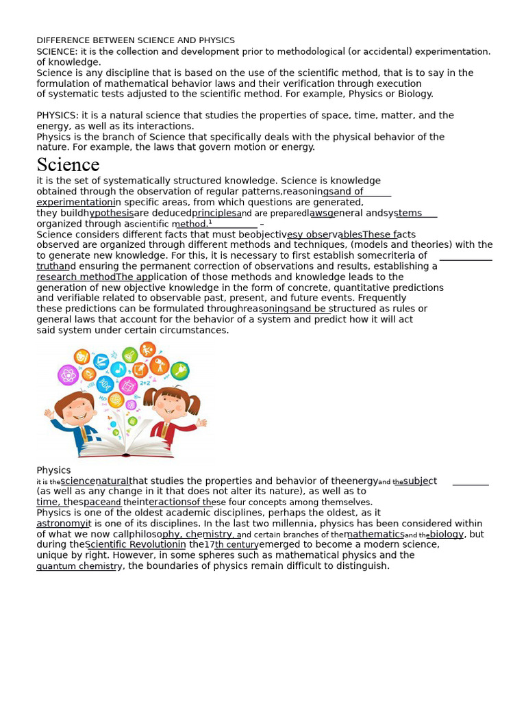 Science vs. Physics Explained | PDF | Science | Methodology