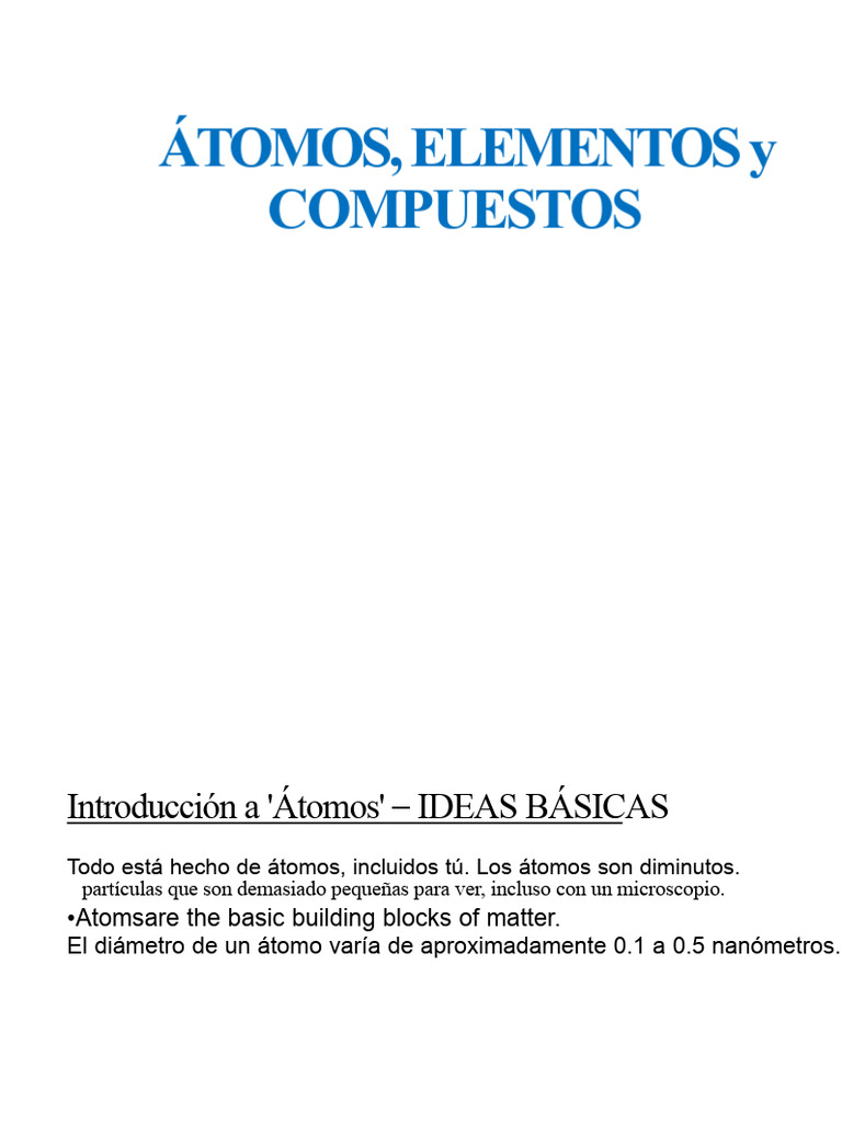 Estructura Atómica: Átomos y Elementos | PDF | Isótopo | Protón