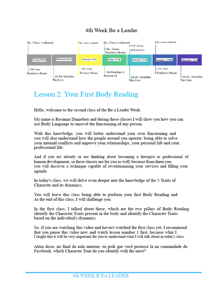 Class 2 - Your First Body Reading | PDF | Love | Fear