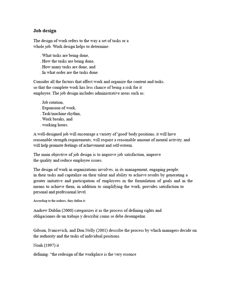 Work Design and Job Stress | PDF | Job Satisfaction | Employment