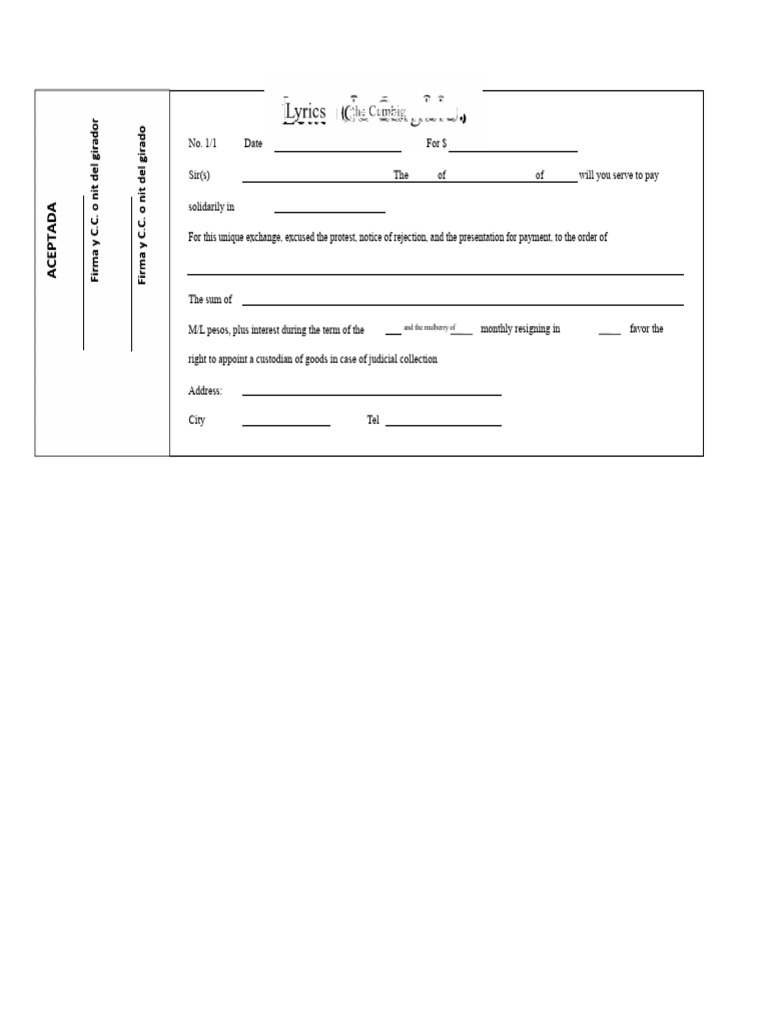 114785537-Excel-Format-of-Bill-of-Exchange | PDF