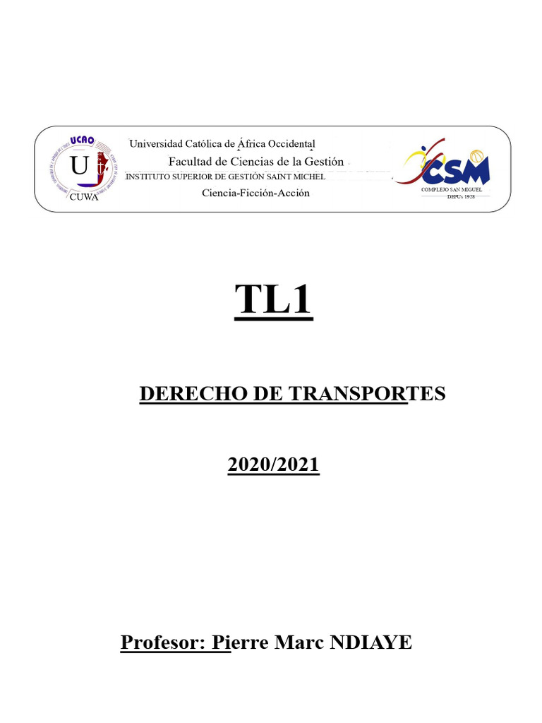 INTRODUCCIÓN GENERAL - DERECHO DEL TRANSPORTE BTS-UCAO_221027_134218 ...