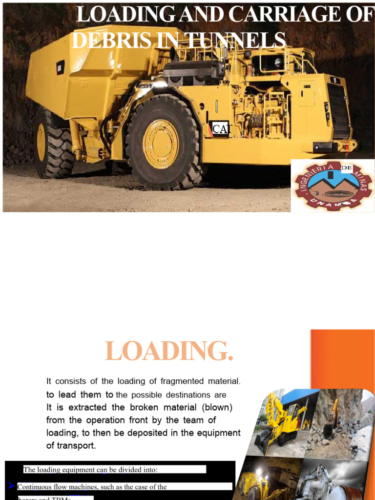 Loading and Transporting Debris in Tunnels | PDF | Loader (Equipment ...