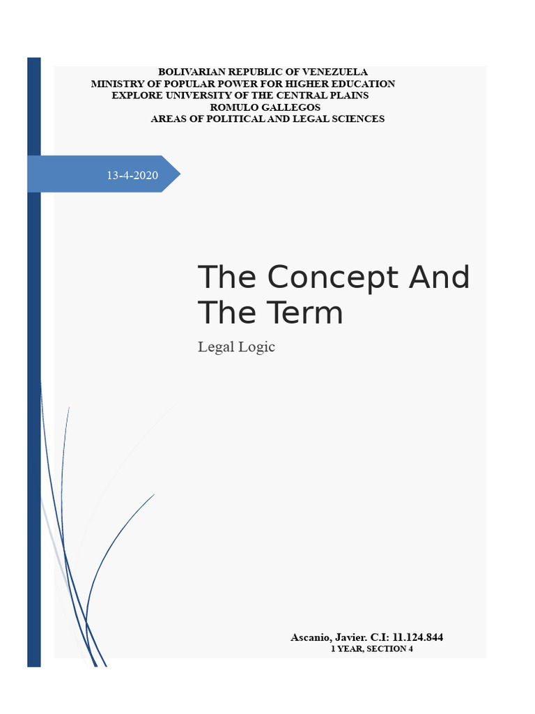 The Concept, Term, Division, and Logical Classification | PDF ...