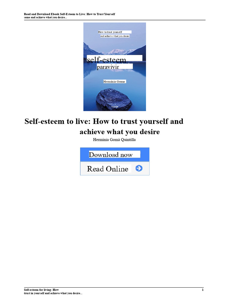 40207667-self-esteem-to-live | PDF | Books | Amazon Kindle