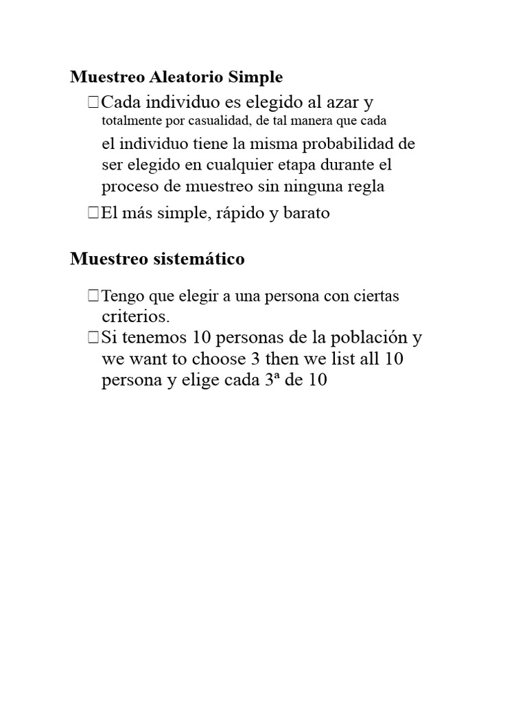Notas Sobre La Muestra Aleatoria Simple Vs La Muestra Aleatoria ...