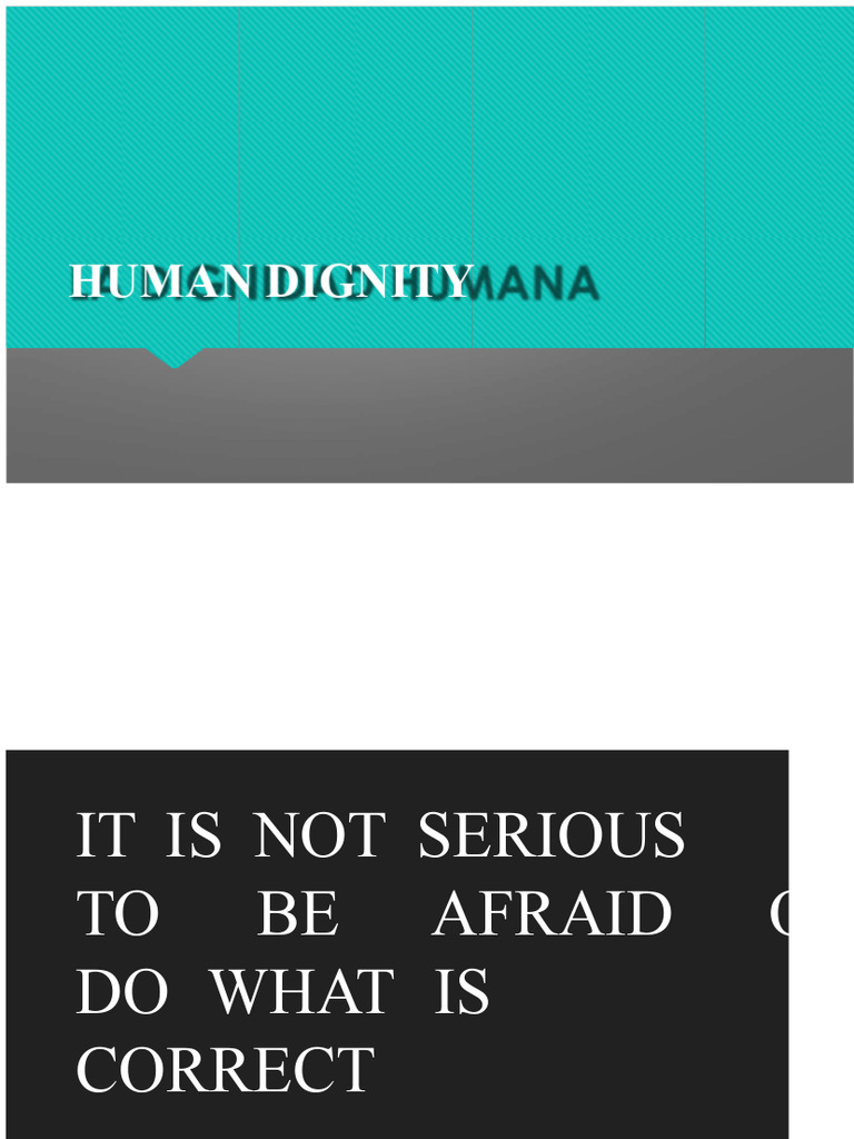 Human Dignity Presentation | PDF | Dignity | Human Rights