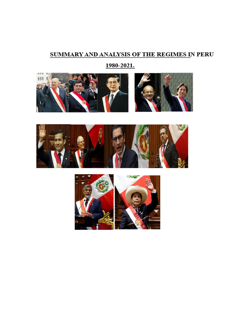 Peru's Political and Economic History 1980-2021 | PDF | Peru | Government