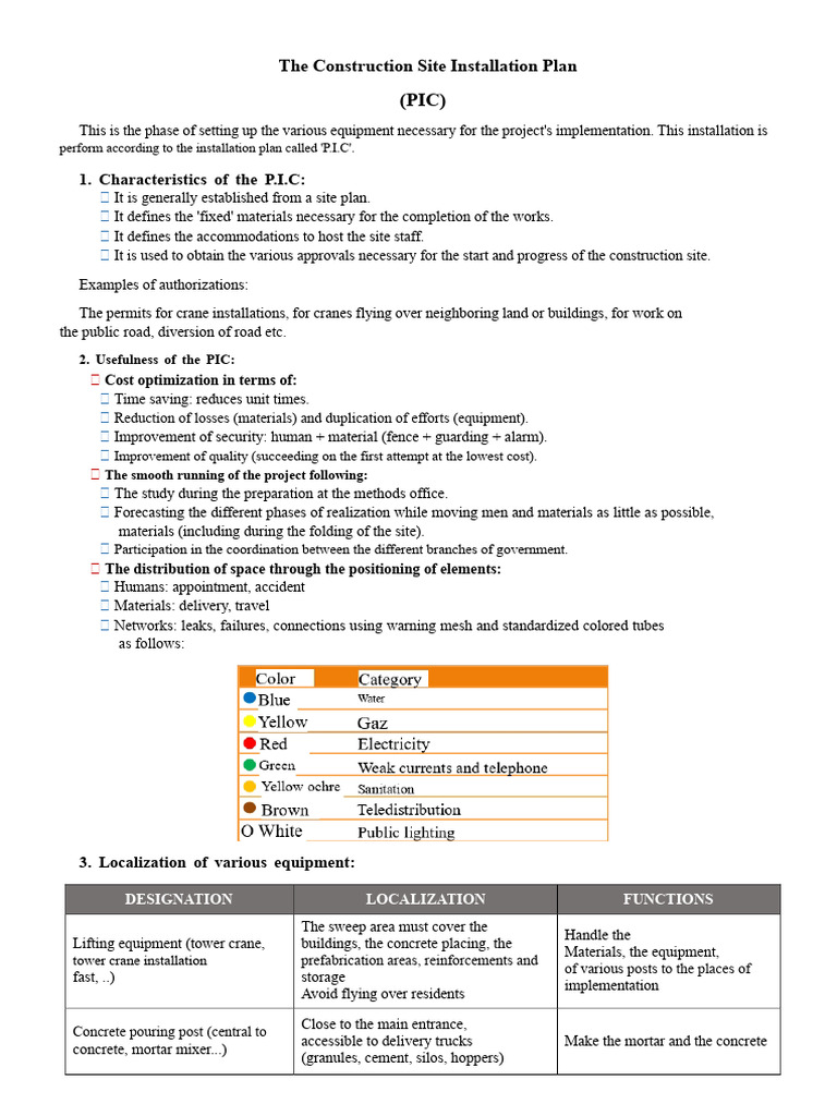 Construction Site Installation Plan Guide | PDF | Concrete