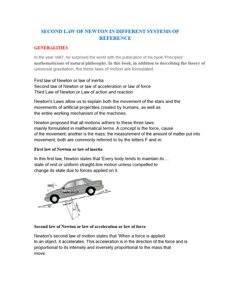Newton's Laws of Motion Explained | PDF | Force | Acceleration